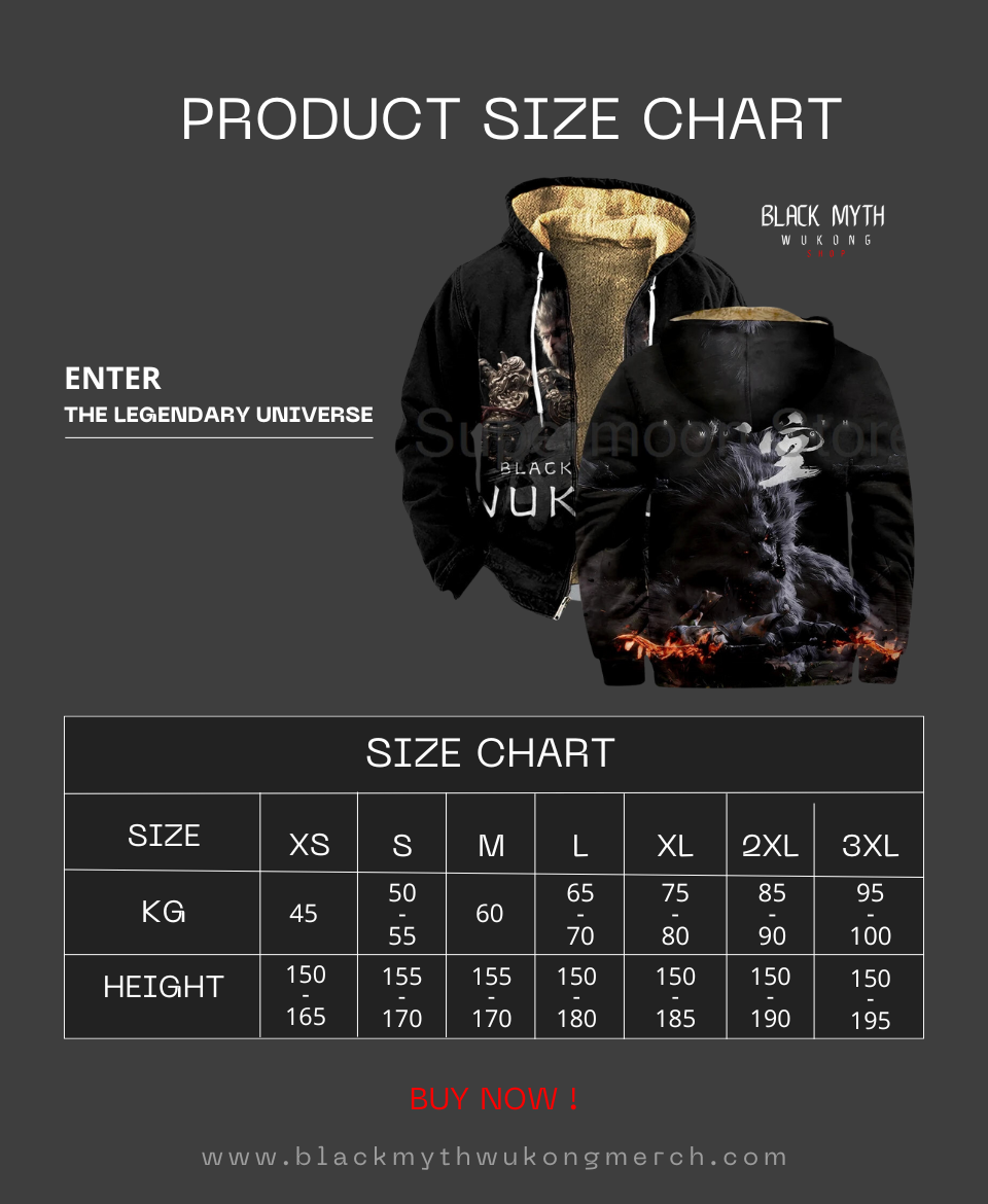 Enter the Legendary Universe - Black Myth: Wukong Fur Hoodie – Black ...